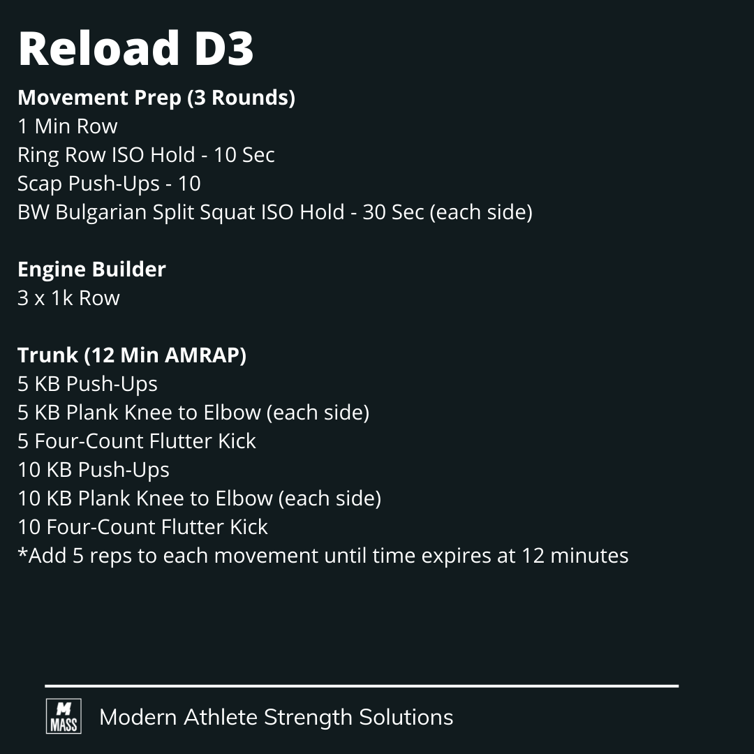 Reload D3 - Modern Athlete Strength • Spotter Up