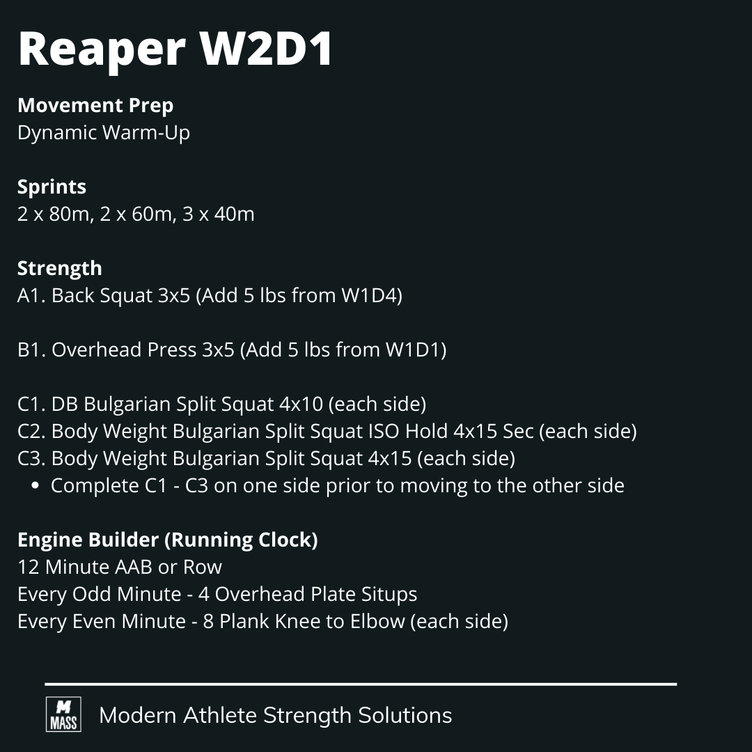 Reaper W2D1 • Spotter Up