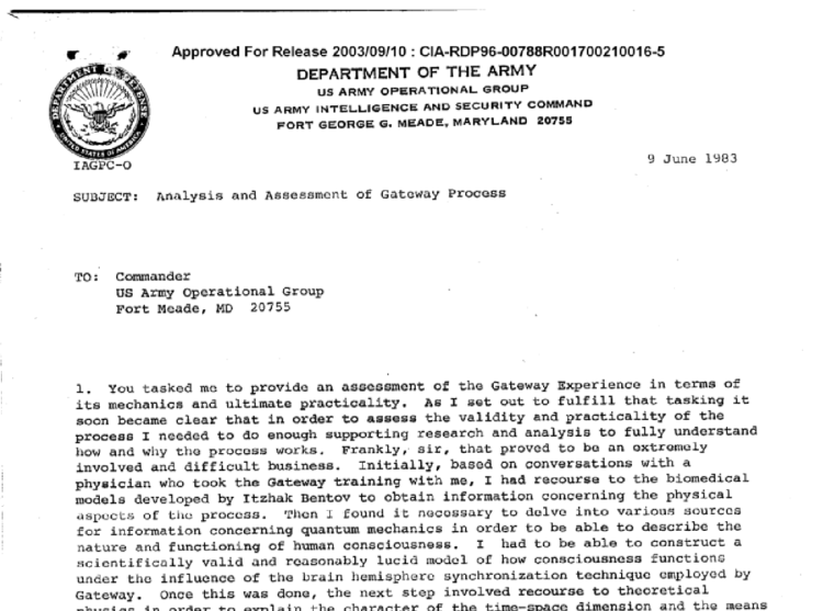 The Gateway Experience: CIA’s Exploration of Altered Consciousness ...